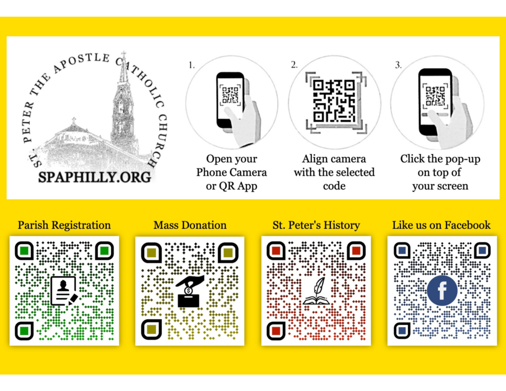 NEW: Parish QR Codes! - St. Peter The Apostle